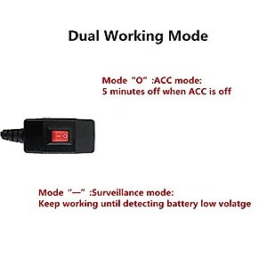 REARMASTER Universal OBD Power Cable for Dash Camera,24 Hours Surveillance/Acc Mode with Switch Button(Micro USB Port)