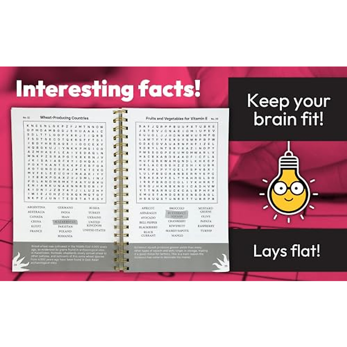 Smithsonian Word Search Gardens & Plants - Beautiful Botanicals Spiral-Bound Puzzle Multi-Level Word Search Book for Adults Including More Than 200 Puzzles (Brain Busters)