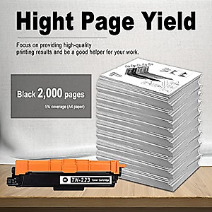 FOJY Feromyink Compatible 2-Pack TN223 TN-223 Toner Cartridge Replacement for Brother MFC-L3770CDW L3750CDW HL-3270CDW 3230CDN 3290CDW DCP-L3550CDW Printer (Black), ‎14 x 12 x 12 inches