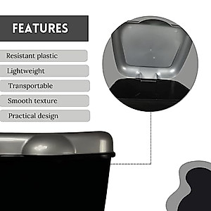 Elly Décor 5.2 gallons Step-on Trash bin Efficient Trash Can Wastebasket, Fits Under Desk, Kitchen, Home, Office, Durable Plastic with lid Trash can 20lts Black