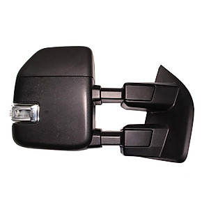 AERDM New towing mirror Black Housing with Temperature sensor fit Ford Super Duty F-250 F-350 F-450 F-550 2017 2018 2019 w/Blind Spot with arrow Lamp,Turn Signal, Puddle, Clearance and Auxiliary Lamp