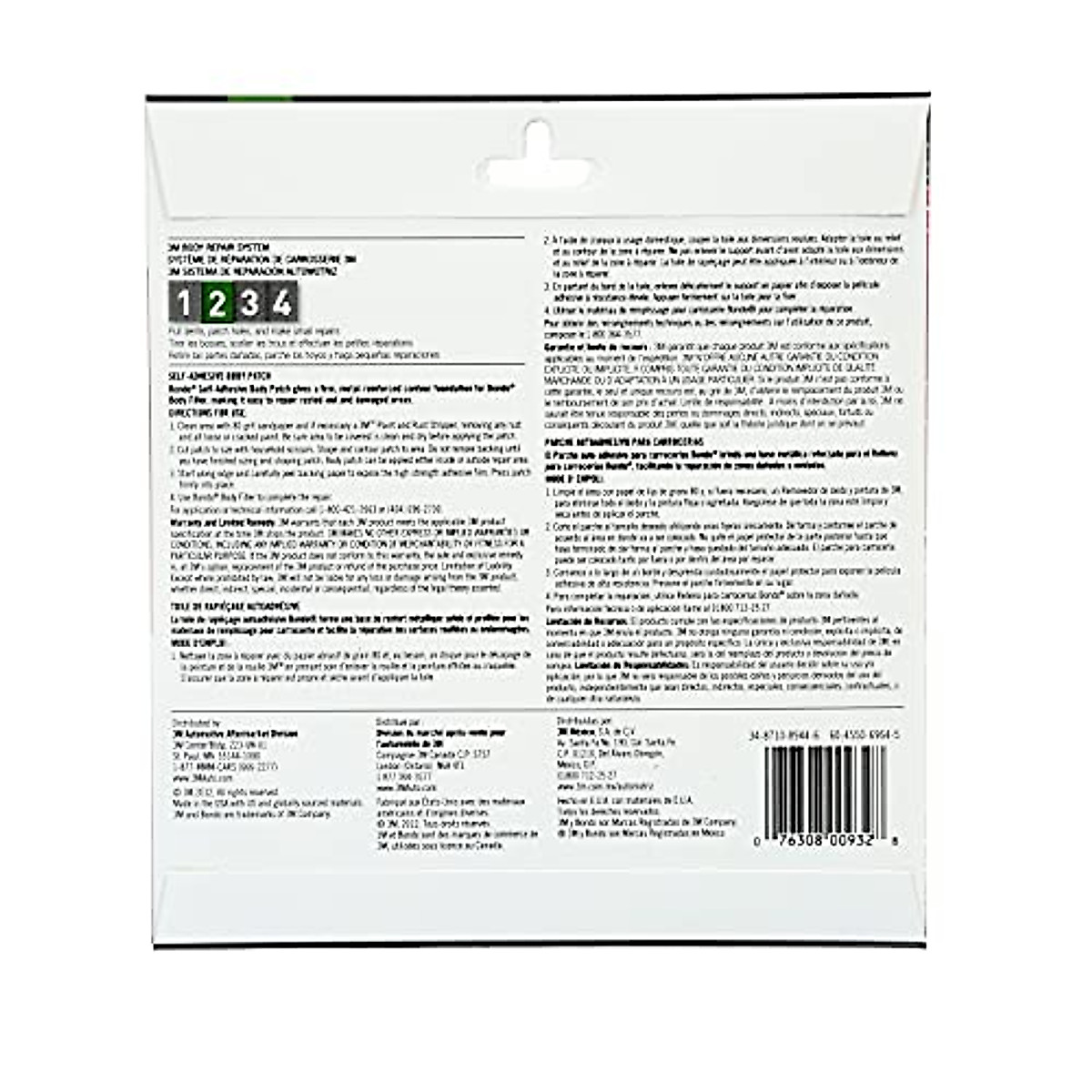 Bondo Self-Adhesive Body Patch, For Large Rust-Outs and Damaged Areas, 2 Patches, 5.9 in x 5.8 in, 2 Patches