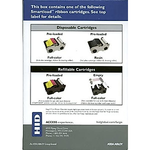 Fargo DTC1000 YMCKO Ribbon Cartridge w/ Cleaning Roller - 45000