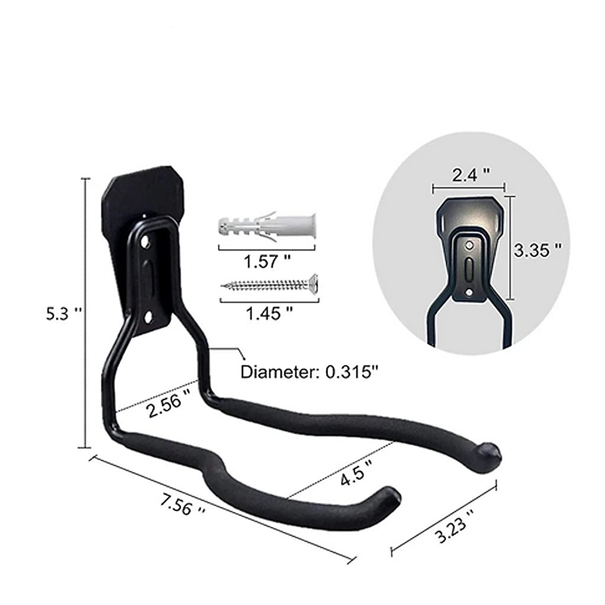 zoele Football Rack Holder Wall Mount, Wall Mount Basketball Holder, Ball Wall Rack Holder Display Storage Rack (1 Pcs)