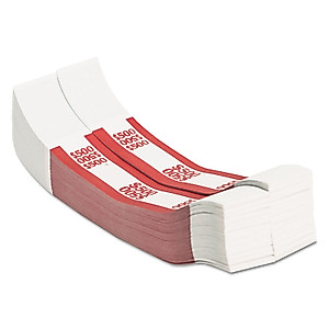 The Coin-Tainer Co. $500 Currency Band, Red, 1000 Count