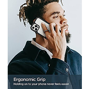 MOBOSI Phone Ring Holder Stand, Finger Ring Kickstand with Polished Metal Grip for Magnetic Car Mount Compatible with All Smartphones (Black)