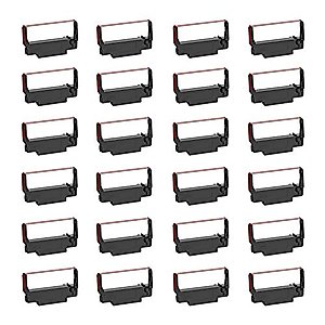 Bigger 24 Pack Compatible Ribbon Replacement for ERC-30, ERC 30 34 38 B/R Compatible Ribbon Used with Epson ERC30 ERC34 ERC38 NK506 Printer (Black and Red)