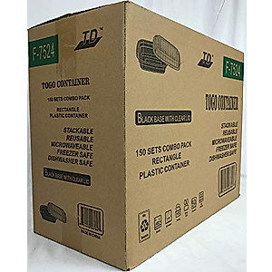 Maple Trade TD F7524 24 Ounce to Go Containers with Lids (150 Pack)