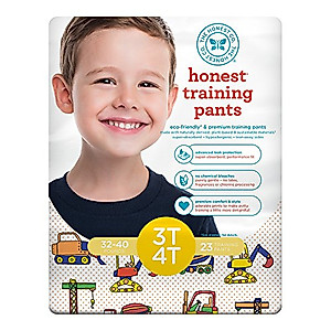 The Honest Company Training Pants, Construction Zone, 3T/4T, 92 Count
