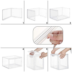 SONGMICS Shoe Boxes, Pack of 6 Stackable Shoe Organizers with Clear Door for Sneakers, Plastic Shoe Storage for US Size 12, 14.2 x 11 x 8.7 Inches, Transparent ULSP06CW