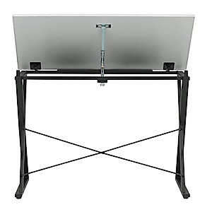 Studio Designs Modern Axiom Artists Drawing Table - Charcoal and White