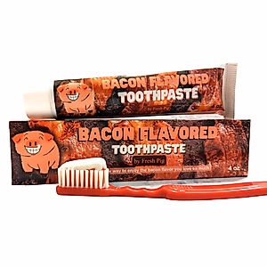 Fresh Pig Bacon Flavored Toothpaste - a Fun Gift for Bacon Lovers, Coworker Secret Santa