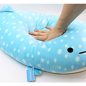Vintoys Very Soft Blue Whale Shark Big Hugging Pillow Plush Doll Fish Plush Toy Stuffed Animals 27"