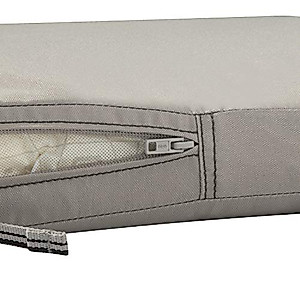 Classic Accessories Ravenna Water-Resistant 48 x 18 x 3 Inch Outdoor Bench/Settee Cushion Slip Cover, Patio Furniture Swing Cushion Cover, Mushroom