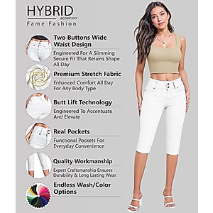 Hybrid & Company Women's Butt Lift V2 Super Comfy Stretch Denim Q43636SK White 7