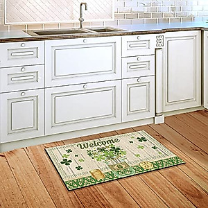 Briarwood Lane Lucky Clovers St Patricks Day Door Mat - 30" x 18" - St Patricks Day Door Mat Outdoor - St Patricks Door Mat Door Mat Inserts St Patricks Day Outdoor Mat