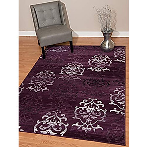 United Weavers Dallas Countess Accent Rug – Lilac, 2x3, Transitional Indoor Area Rug with Abstract Medallion Pattern, Jute Backing