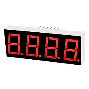 uxcell Common Cathode 12Pin 4 Bit 7 Segment Display 1.98 x 0.75 x 0.31 Inch 0.55" Red LED Display Digital Tube 2pcs