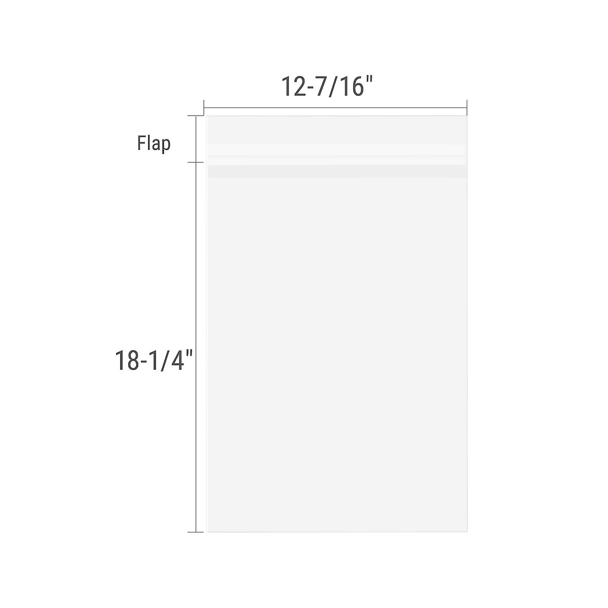 Golden State Art, 50 Pack Clear Bags for 12x18 Mats, Pictures, Acid-Free, 12 7/16" x 18 1/4"