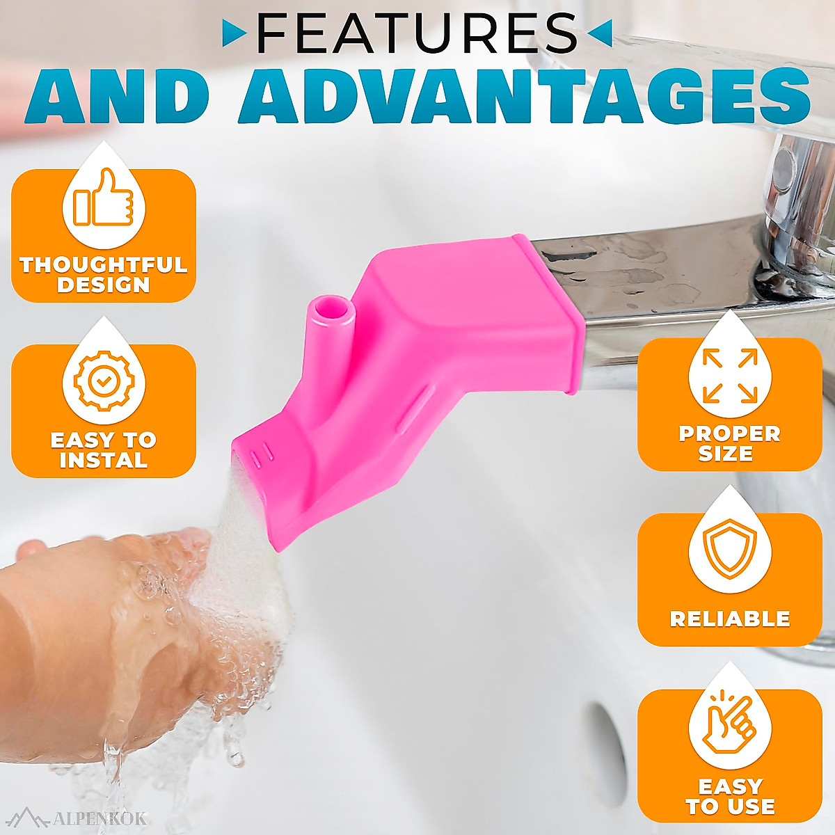 3Pcs Sink Extender for Toddlers - Sink Faucet Extender for Toddlers Bath Faucet Cover for Kids Faucet Extender for Sink Bath - Toddler Sink Extender Tub Faucet Cover for Kids Toddler Faucet Extender