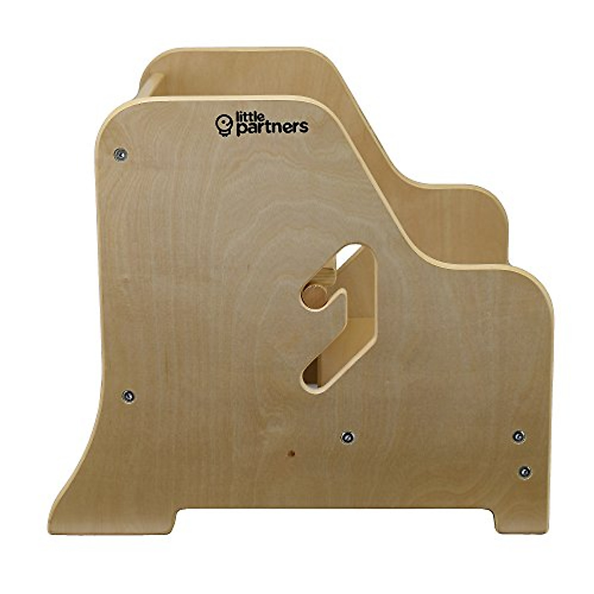 Little Partners Toddler Step Up Stool | Wooden Step Stool with 2 Position Height Adjustment for Kitchen, Bathroom and Nursery (Natural)