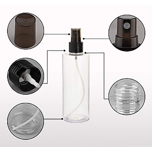 Yebeauty Empty Spray Bottles for Essential Oils, 8oz Refillable Clear Plastic Misting Spray Bottles Atomizer Fine Mister Spray Bottle for Beauty Products, Cleaning, Pack of 2
