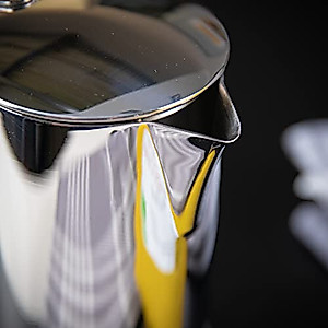 Cilio Aida Stainless Steel Stovetop Espresso Maker, Polished Stainless, 2 Cup