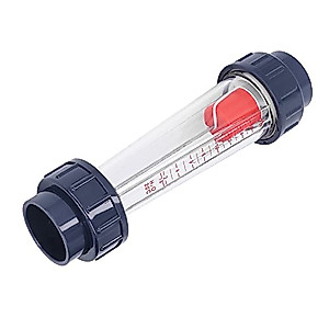 Water Flow Meter, Easy Instalaltion High Accuracy Acid and Alkali Resistant Wide Application ABS Float 1.6‑16m³/h Range Flowmeter Plastic Tube for Testing