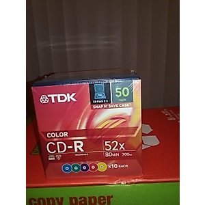 TDK CD-R80SFSP50 50 Pack of CDR80