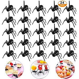 [24 Pack] Ant Food Picks Reusable Fruit Dessert Fork - Pinowu Ant Toothpicks Animal Appetizer Forks for Snack Cake Dessert with Gift Box