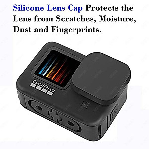 Mini Storage Bag Case for GoPro Hero 11 10 9 Black +Hero11 Hero10 Hero9 Rubber Lens Cap Cover, ULBTER Carrying Portable Boxes Accessory for Go pro Hero9 [2+1 Pack]