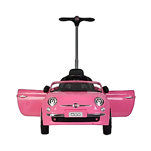 Best Ride On Cars Fiat 500 Push Car, Pink