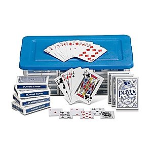 hand2mind Standard Index Playing Cards with Storage Tote, Teacher Supplies, Classroom Supplies for Teachers Elementary, Deck of Cards for Kids, Playing Cards Bulk, Poker Cards (Pack of 30)