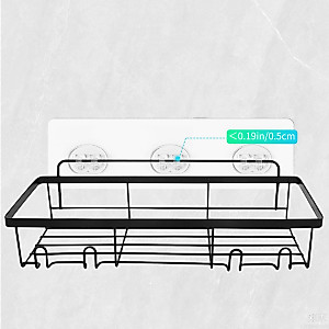 Quadafy 4 Pcs Corner Shower Caddy Adhesive Replacement Hook, No Drilling Strong Transparent Adhesive for Shower Caddy, Bathroom Storage Shelves, Kitchen Racks, Wall Mount Sticker Strips Pads