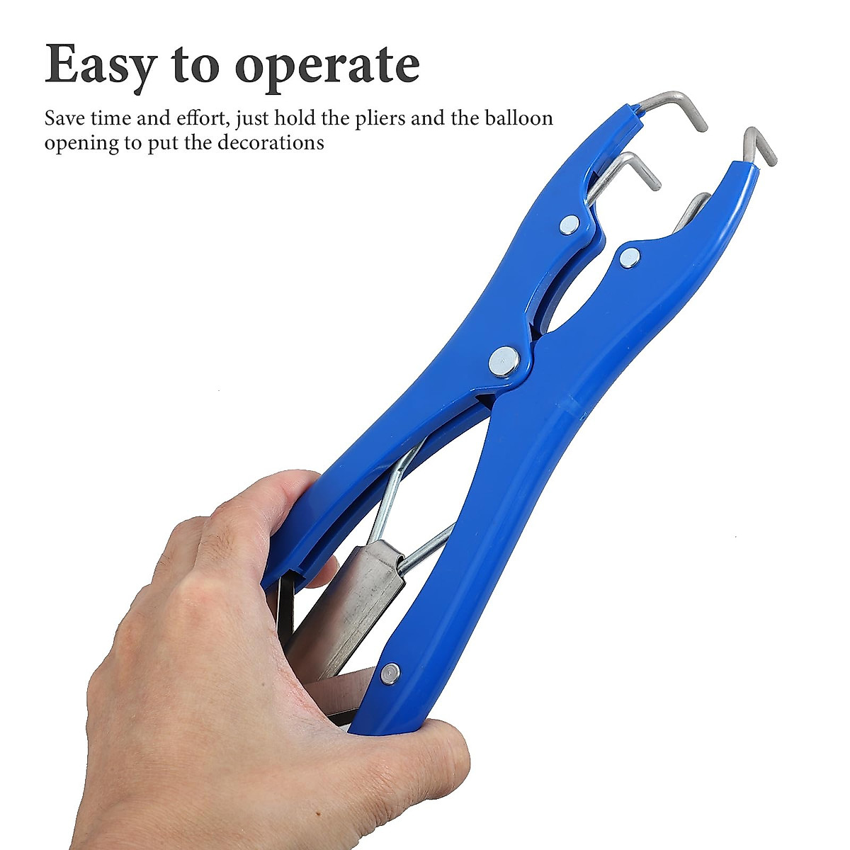 NUOBESTY Metal Balloon Expansion Pliers Tool Filling Balloon Mouth Expander DIY Tools for Sequins Confetti Filling Home Party Activities Dedicated Blue