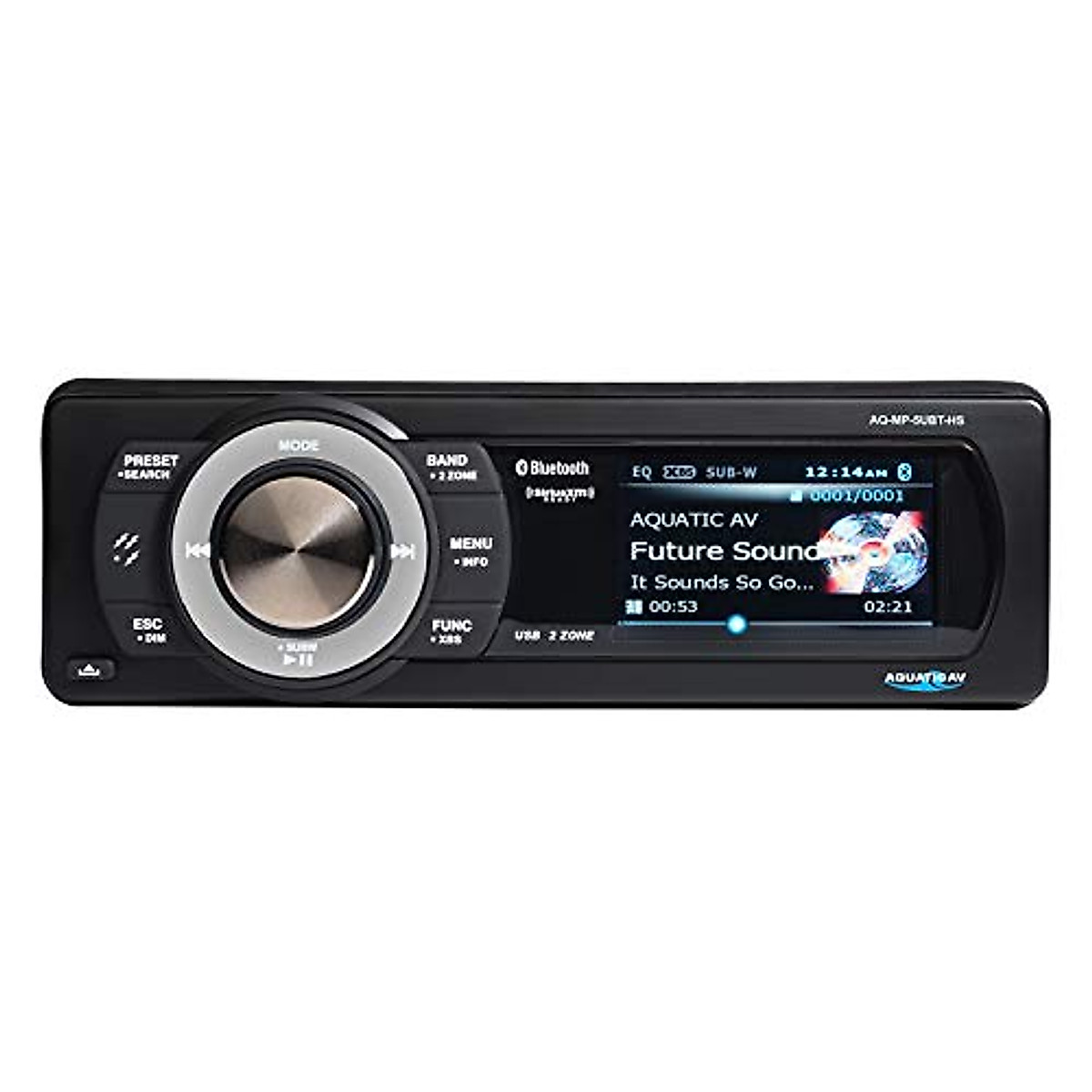 Aquatic AV AQ-MP-5UBT-HS Factory Harley Davidson Replacement AM/FM Radio Satellite Radio Ready