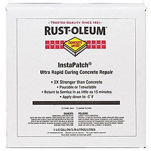 RustOleum 276981 Gray InstaPatch Concrete Saver, 1 gal Kit Box Containing 2 Plastic Bottles