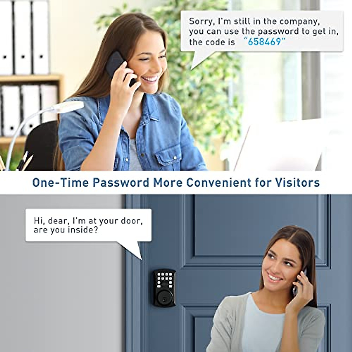 Signstek Keyless Entry Door Lock, Deadbolt Smart Lock, Electronic Keypad Deadbolt for Front Door, Office, Apartment, Easy-Installation, Auto Lock- Matte Black