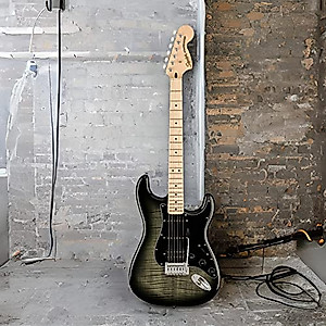 Squier Affinity Series Stratocaster FMT Electric Guitar, Black Burst, Maple Fingerboard