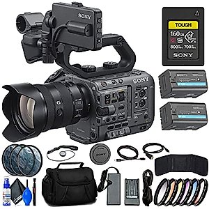 Sony FX6 Digital Cinema Camera Kit with 24-105mm Lens (ILME-FX6VK) + 160GB Memory Card + BP-U35 Battery + Filter Kit + Color Filter Kit + Bag + Memory Wallet + Cap Keeper + Cleaning Kit + HDMI Cable