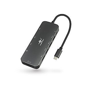 Vantec Link USB C Multi-Function Hub with 2xHDMI 4K, VGA, Gigabit, SD, MicroSD, 2xUSB 3.1, 2xUSB 2.0, PD 100W, USB C (CB-CU302MDSH)