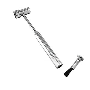 MEDSPO Professional Medical Reflex Hammer | Neurological Diagnostic | Surgical Taylor Percussion | Rubber Head | Neurological Neuro Instruments Tools (Reflex Hammer with Pin Brush)