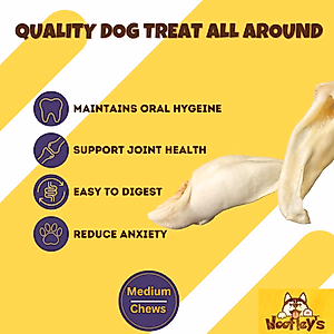 Woofley's - 100% Natural Whole Lamb Ear Dog Chews- 100 Count - Our Healthy Dog Lamb Ears are Easy to Digest and Great for Small, Medium Or Large Dogs
