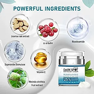 CITYGOO Dark Spot Remover for Face and Body, Dark Spot Corrector Cream, Natural Ingredient,Enriching Skin Care For All Skin Tones - Sun Spot, Melasma, Freckle Remover & Blemish Reducer-1 FL OZ