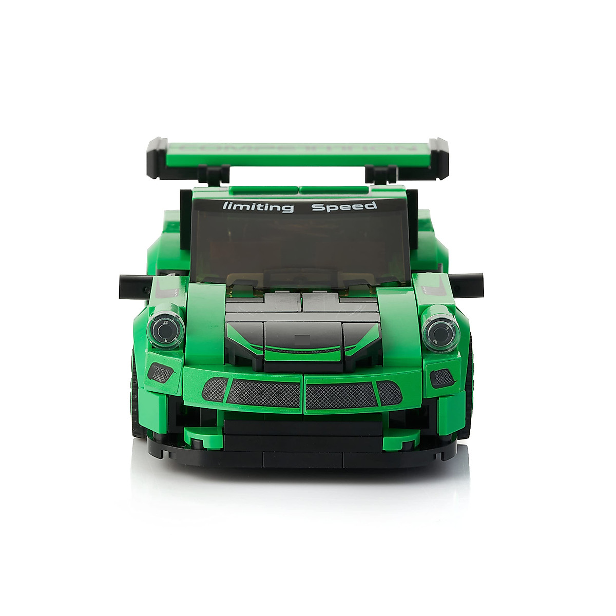 Block Builder Porsche 911 Racing Car Building Block Set (358 Pieces). Racing Car Building Blocks for Kids and Adults