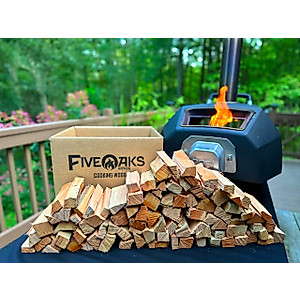 FiveOaks Firewood Pizza Oven Wood for Wood Fire Pizza Oven, Mini Oak Firewood. 5 Inch Oak Wood (1,000 Cubic Inches) ~5" Kiln Dried Firewood for Ooni Pizza Ovens, Gozney, Bertello Pizza Oven