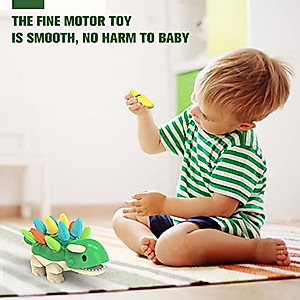 Tinabless Montessori Toys for Babies 6 12 18 Months Dinosaur Baby Sensory Fine Motor Skills Developmental Toys - Birthday Gifts for 6 9 12 18 Month Age 1 2 3 4 One Two Year Old Boys Girls Kids
