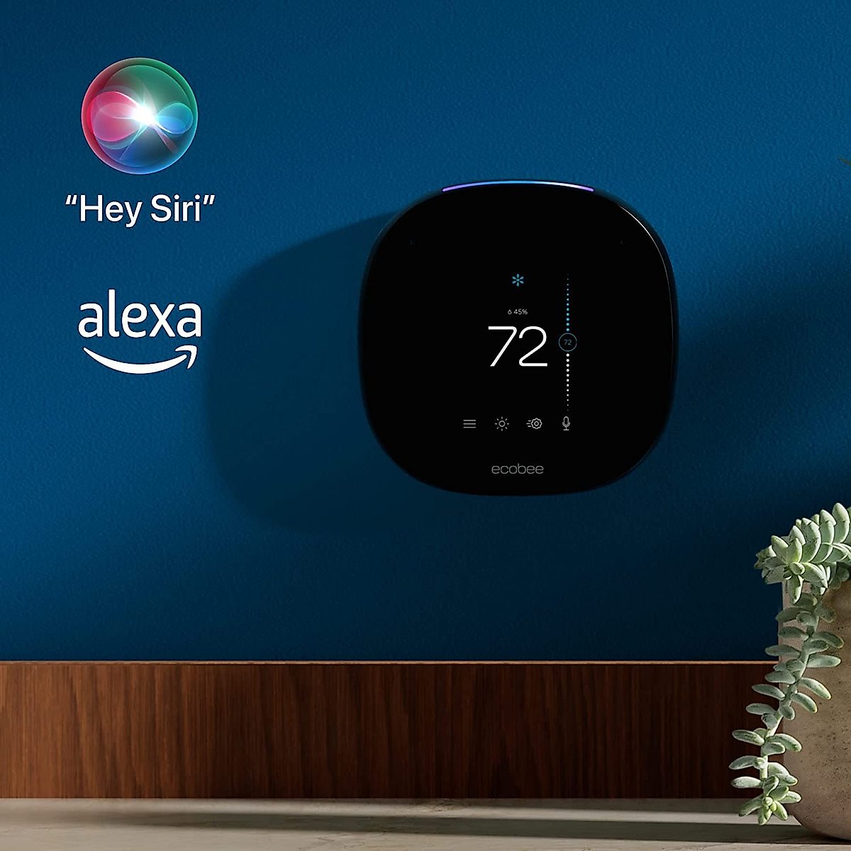 ecobee Smart Thermostat with Smart Sensor Included + 1 Smart Sensor for Doors and Windows, Black, White (EB-STATE5-01)