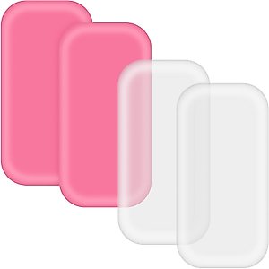 4 Pieces Silicone Lash Pad Rectangle Silicone Eyelash Extension Pad Loose False Lashes Holder Lash Grafting Gasket Pallet Reusable Silicone Pad Eyelash for Women and Lash Extension Supplies Tools