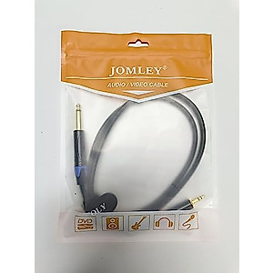 JOMLEY 1/8 inch to 1/4 inch Stereo Cable, 6.35mm (1/4 inch) TS to 3.5mm (1/8 inch) TRS Stereo Cable, 3.5mm TRS Stereo to 1/4 inch TS Mono Interconnect Adapter Cable - 3.3 ft